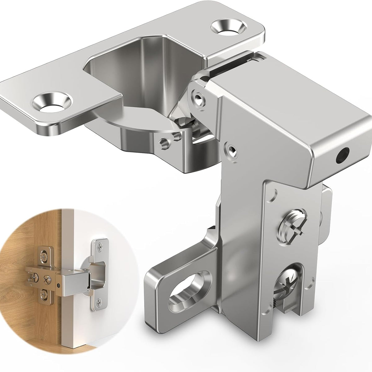 Silent Soft Smooth Slow Self Closing 105° 3D Heavy Duty Face Frame Ins ...