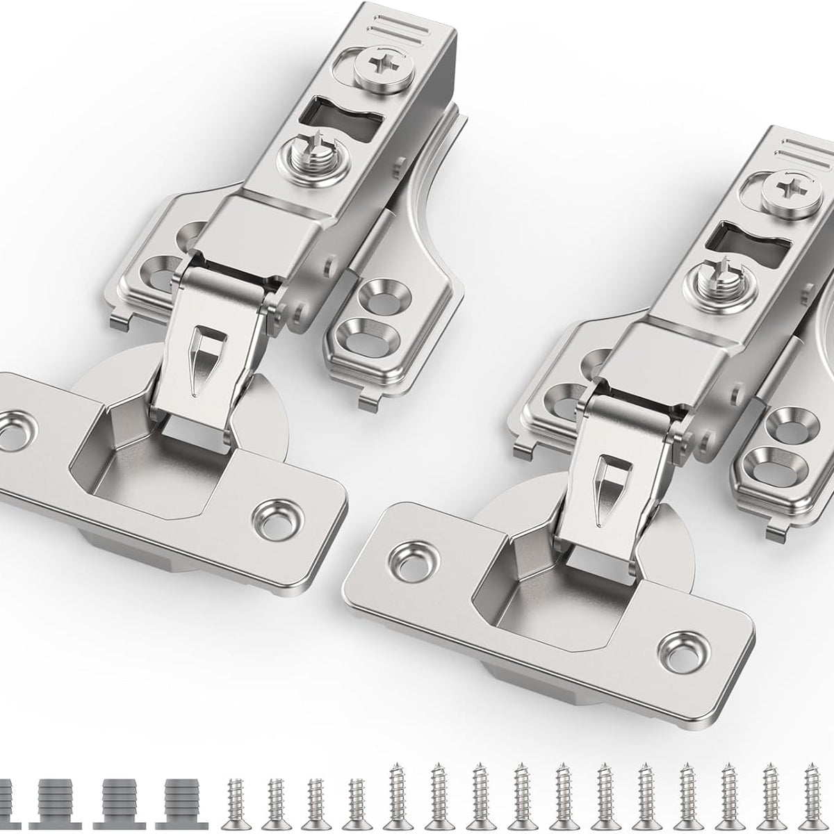 3D Adjustment Slow Self Closing 105° Stainless Concealed Clip-on Plate ...